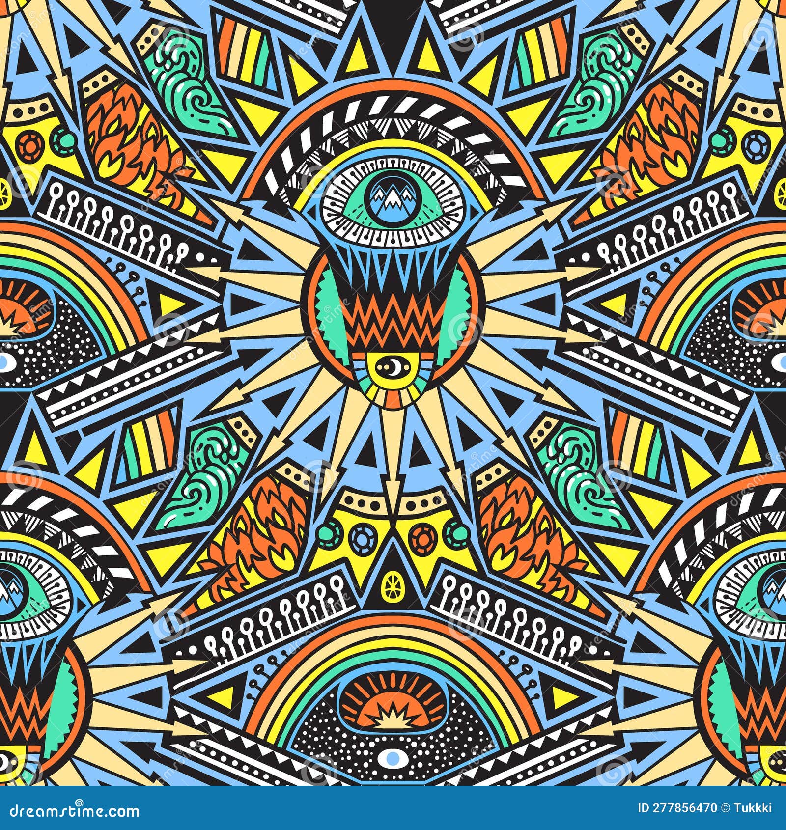 Magical nature powers stock illustration. Illustration of geometry ...