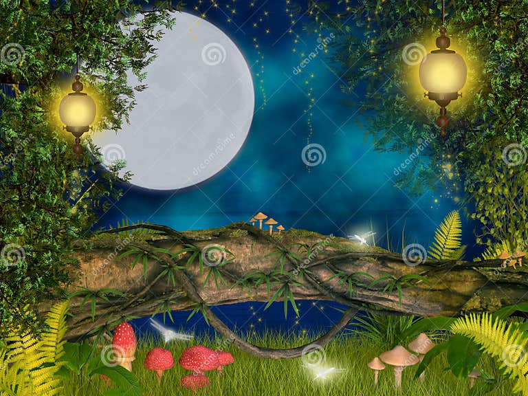 Magical night stock illustration. Illustration of stars - 27838690