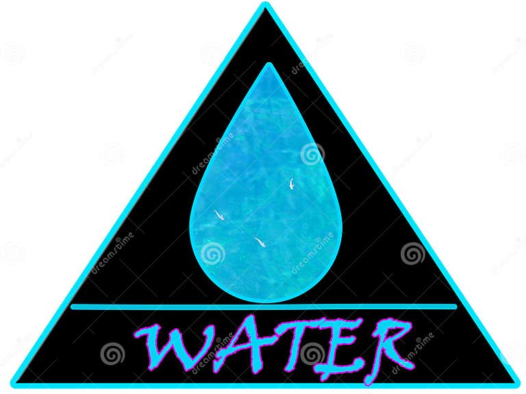 Magical Pagan Elemental Symbol for the Element of Water Stock ...