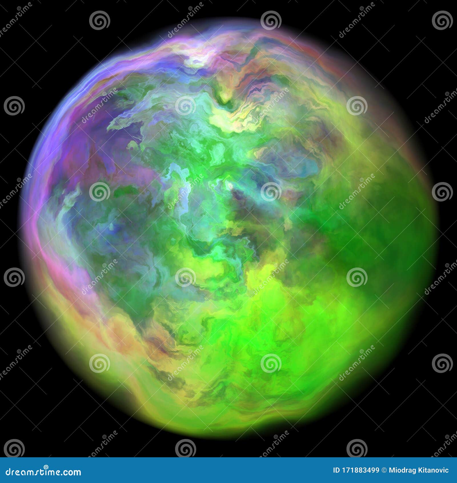 Magical Planet Ball with Distorted Stock Image - Image of electricity ...