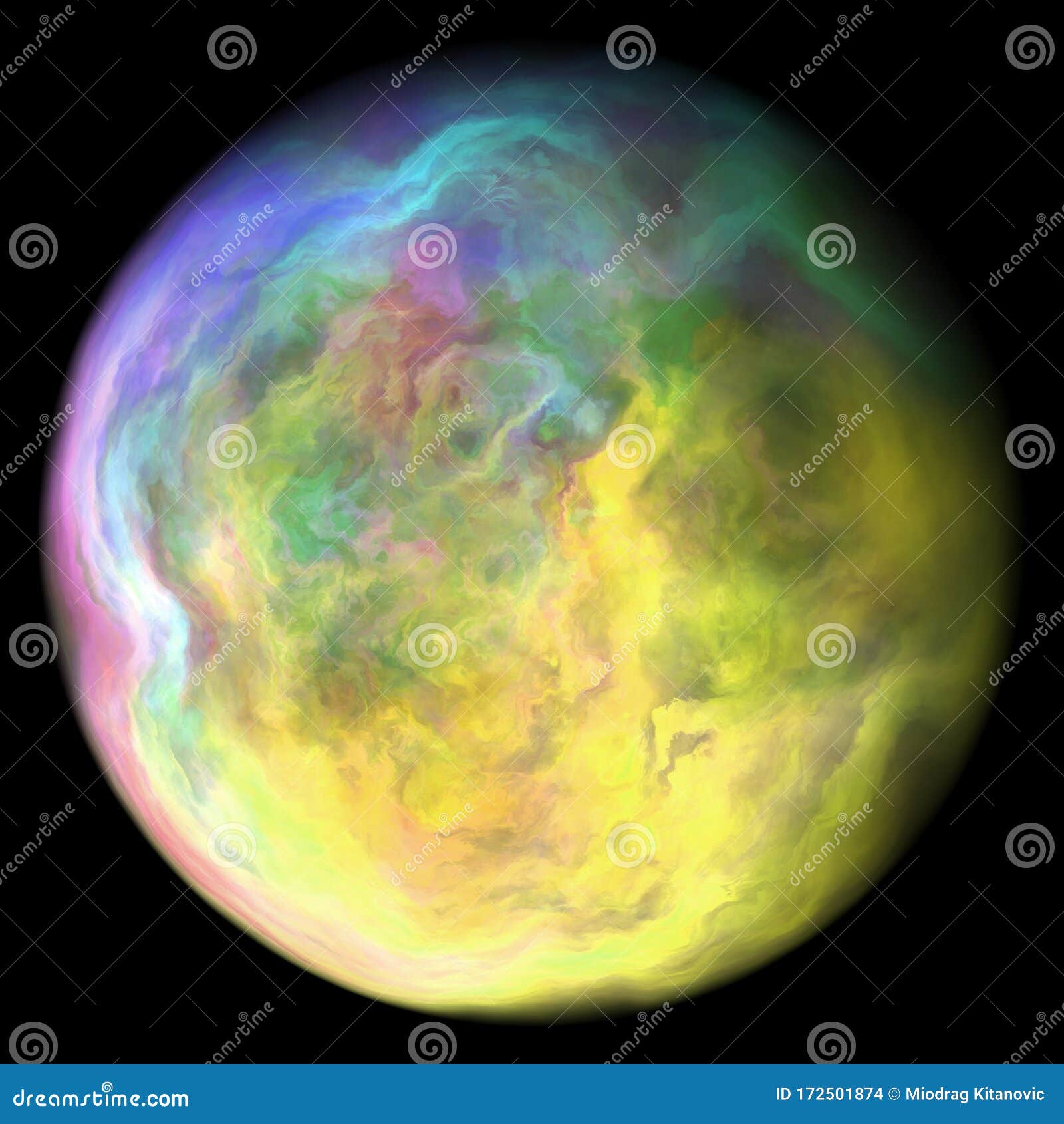 Magical Planet Ball with Distorted Stock Illustration - Illustration of ...