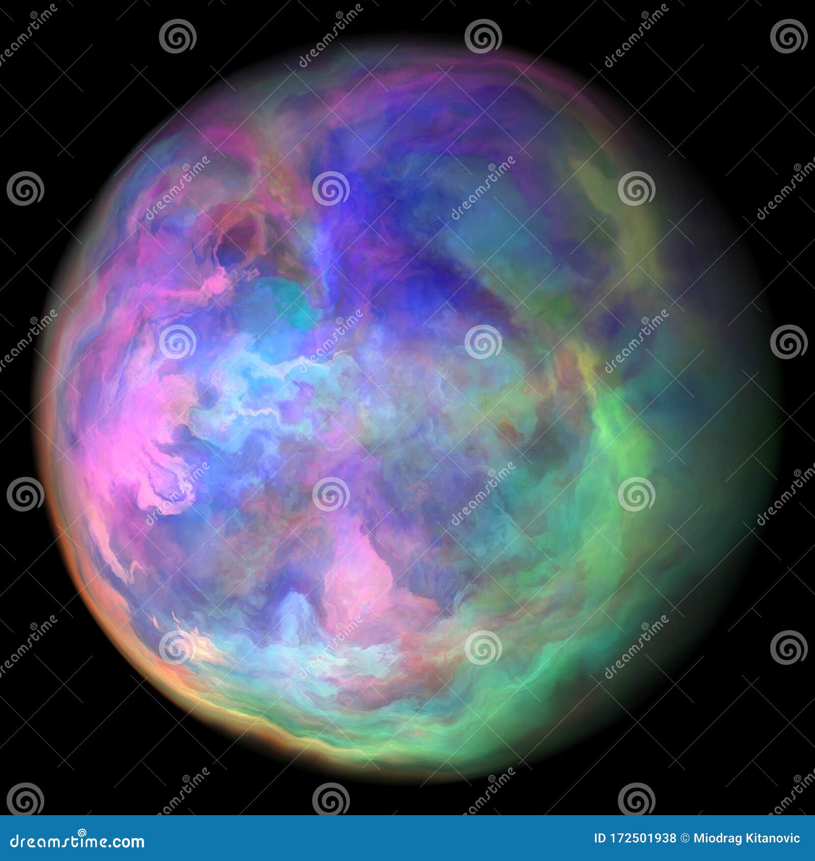 Magical Planet Ball with Distorted Stock Illustration - Illustration of ...