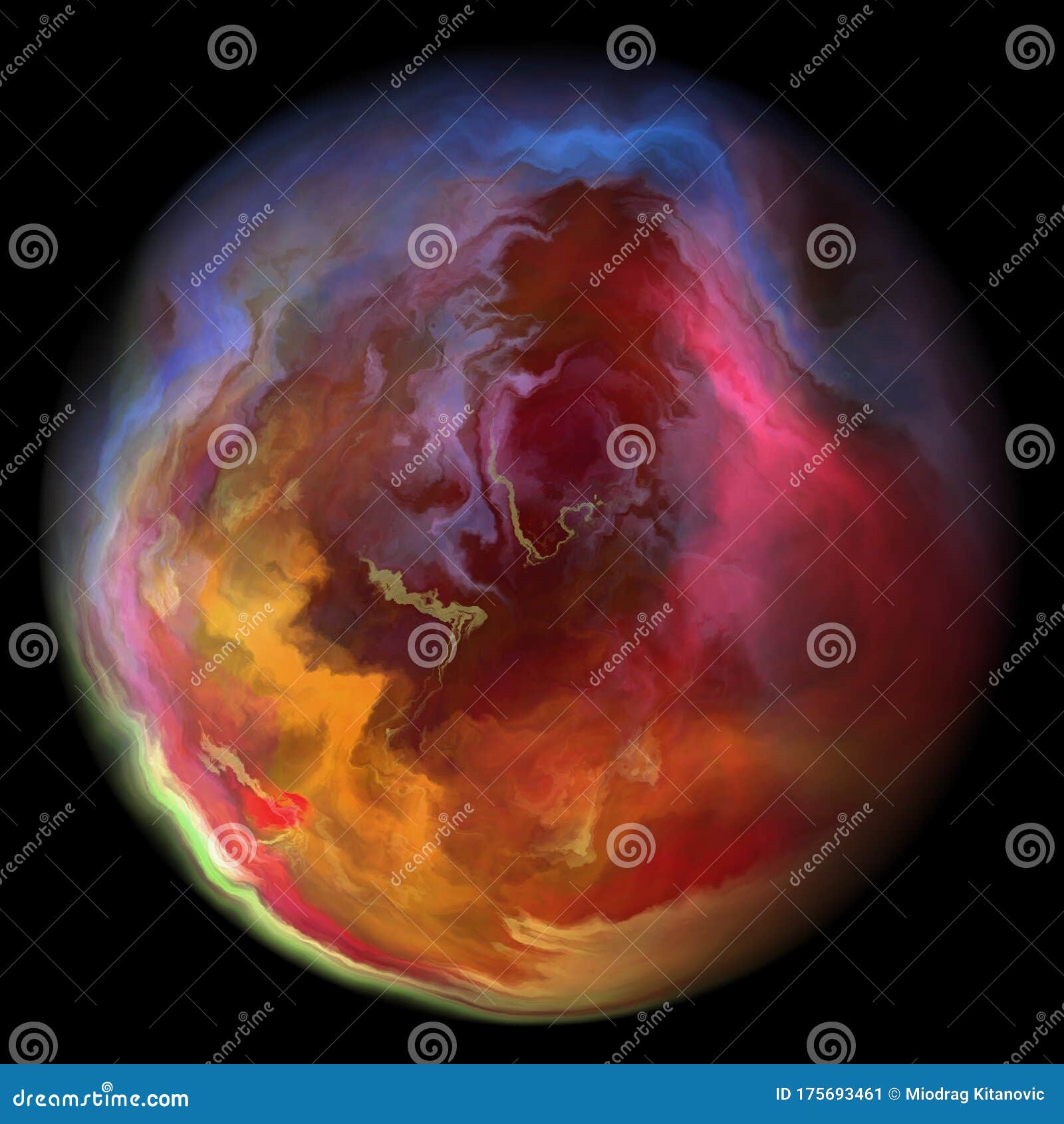 Magical Planet Ball with Distorted Stock Illustration - Illustration of ...