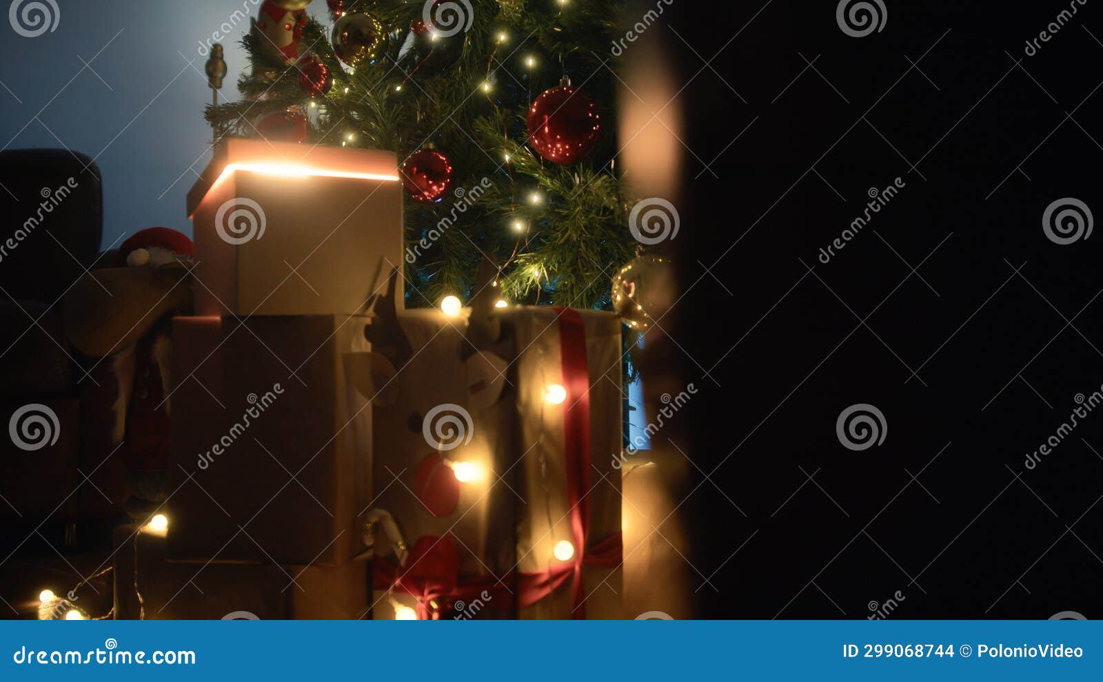 A Magical Present Under the Tree Stock Photo - Image of home, interior ...