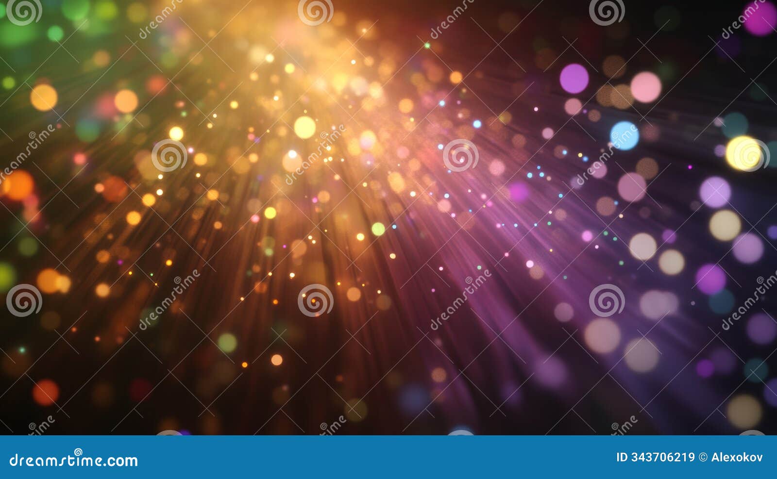 Magical Rainbow Colored Particles Light Shining Abstract Background ...