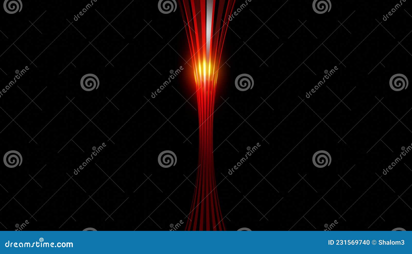 Magical Red Abstract Object with Internal Lighting Changes Its Shape in ...