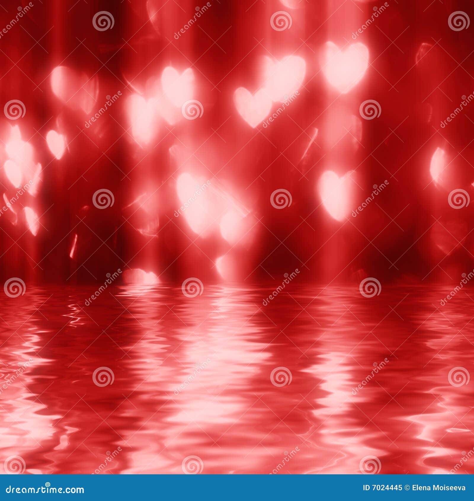Magical Red Heart Shape Lights, Defocused Stock Image - Image of motion ...