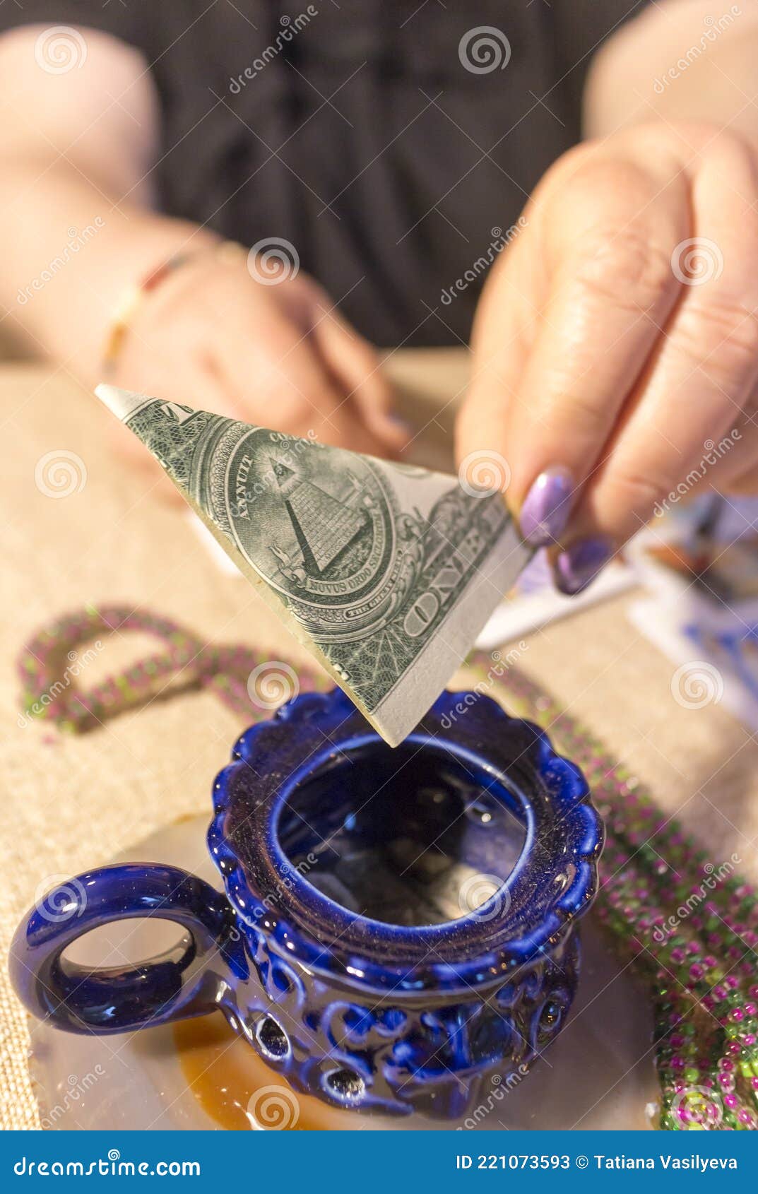 A Magical Ritual To Attract Money. Stock Image - Image of astrology ...