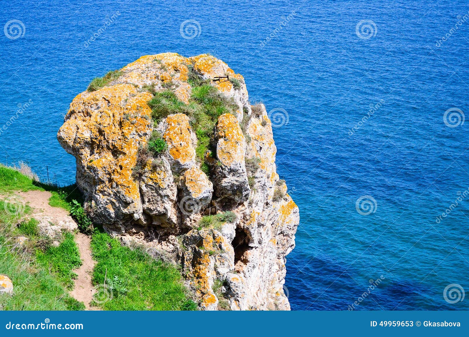 Magical rock over the sea stock image. Image of cape - 49959653