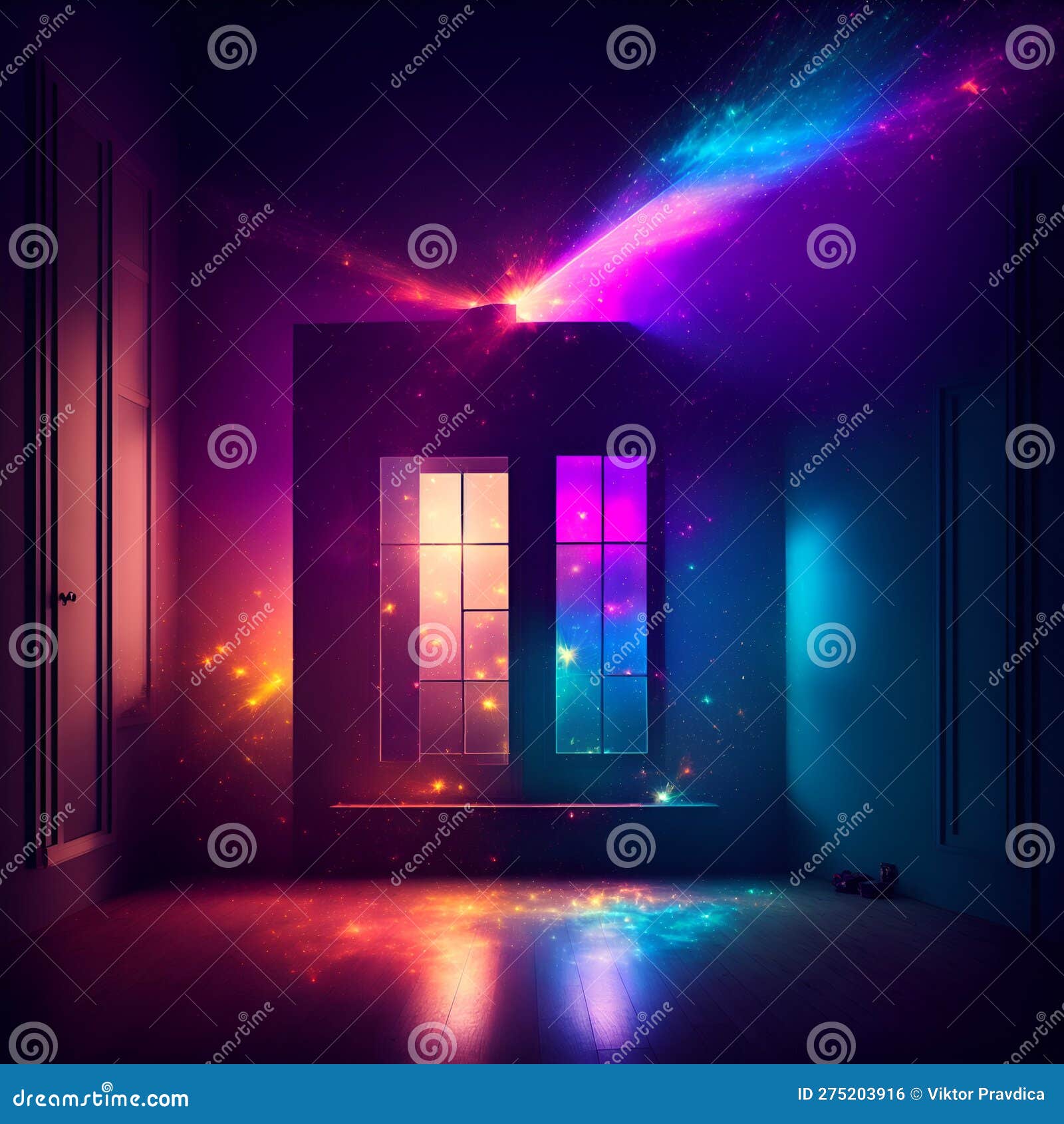 Magical room stock illustration. Illustration of door - 275203916