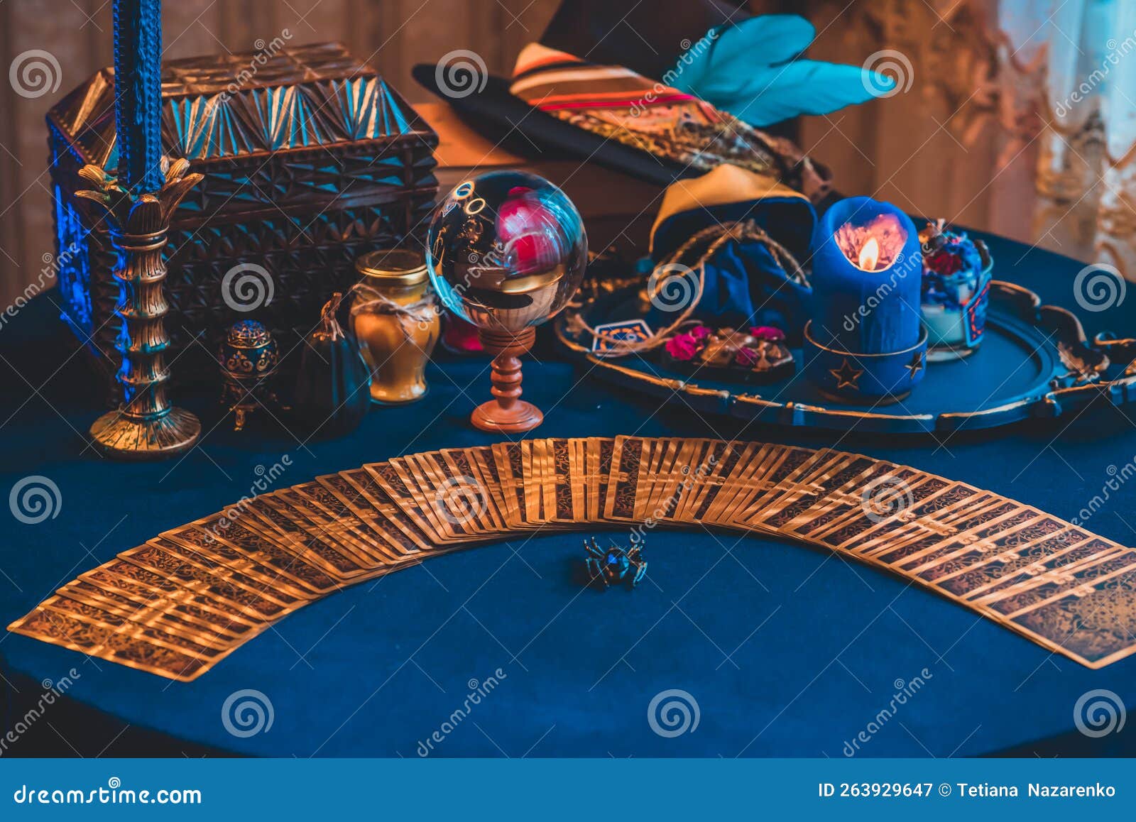 Magical Stuff on a Table. Esoteric Concept Stock Image - Image of ...