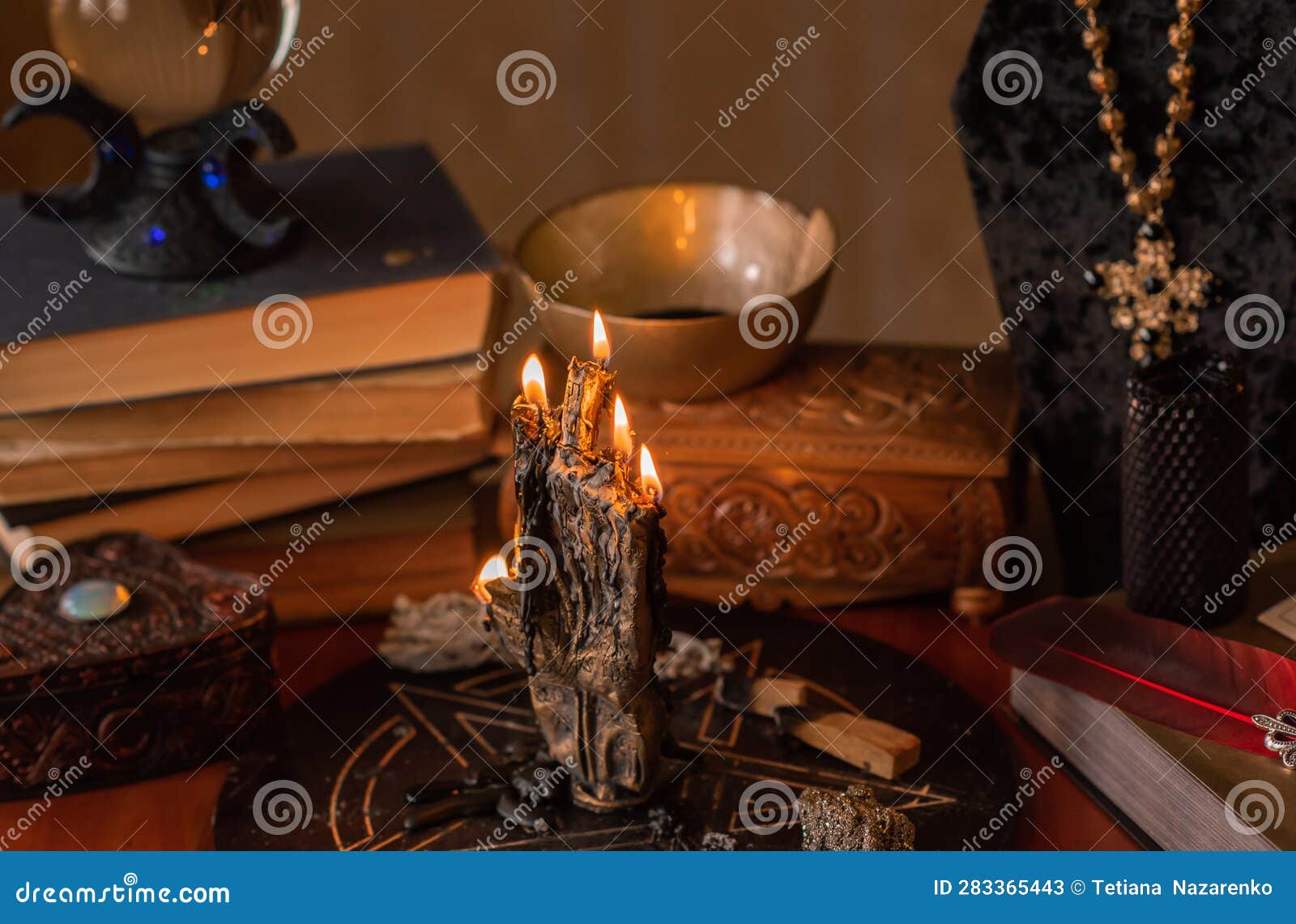 Magical Altar, Old Magic Concept, Spells and Prediction Concept Stock ...
