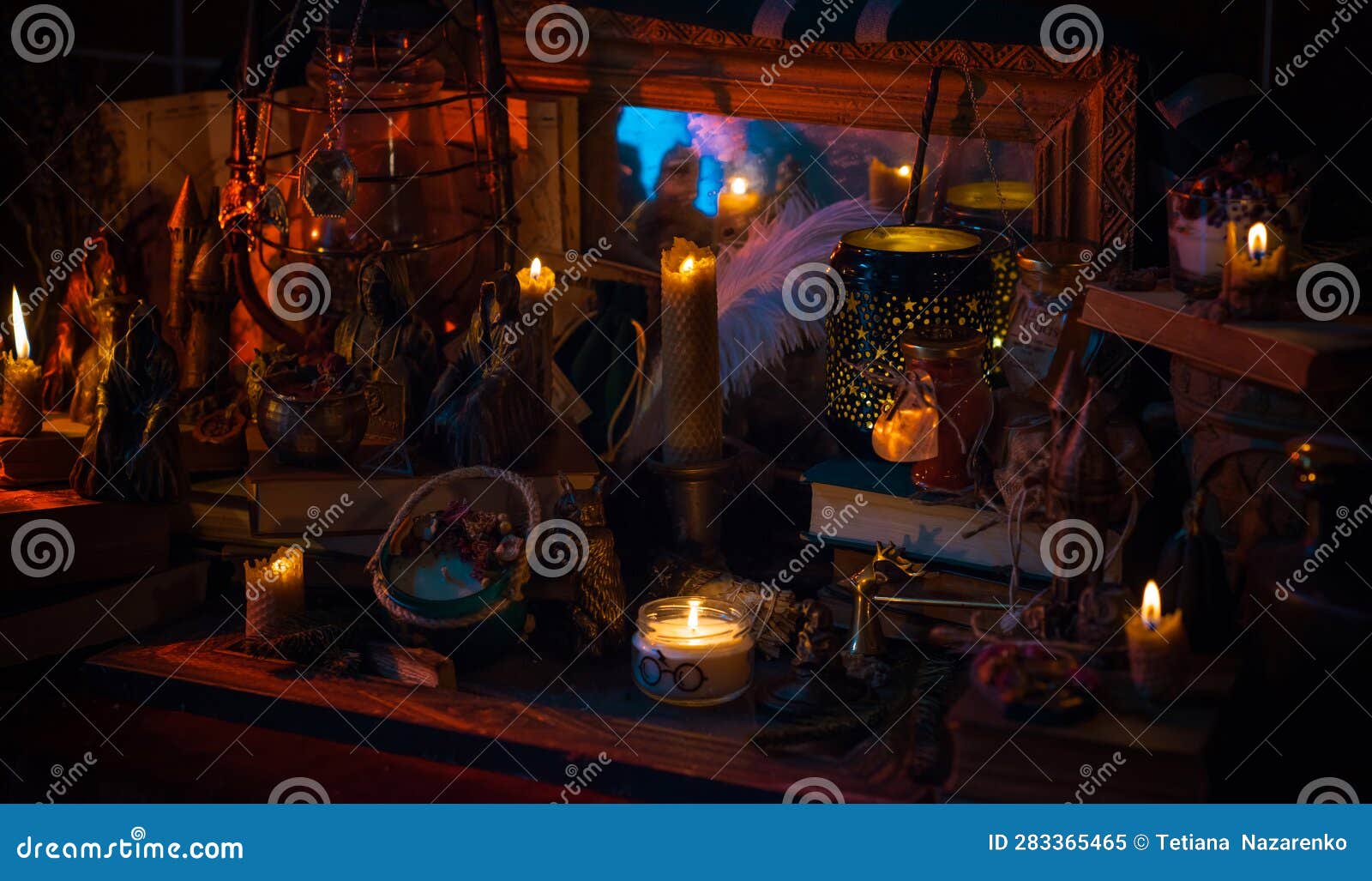 Magical Altar, Old Magic Concept, Spells and Prediction Concept Stock ...