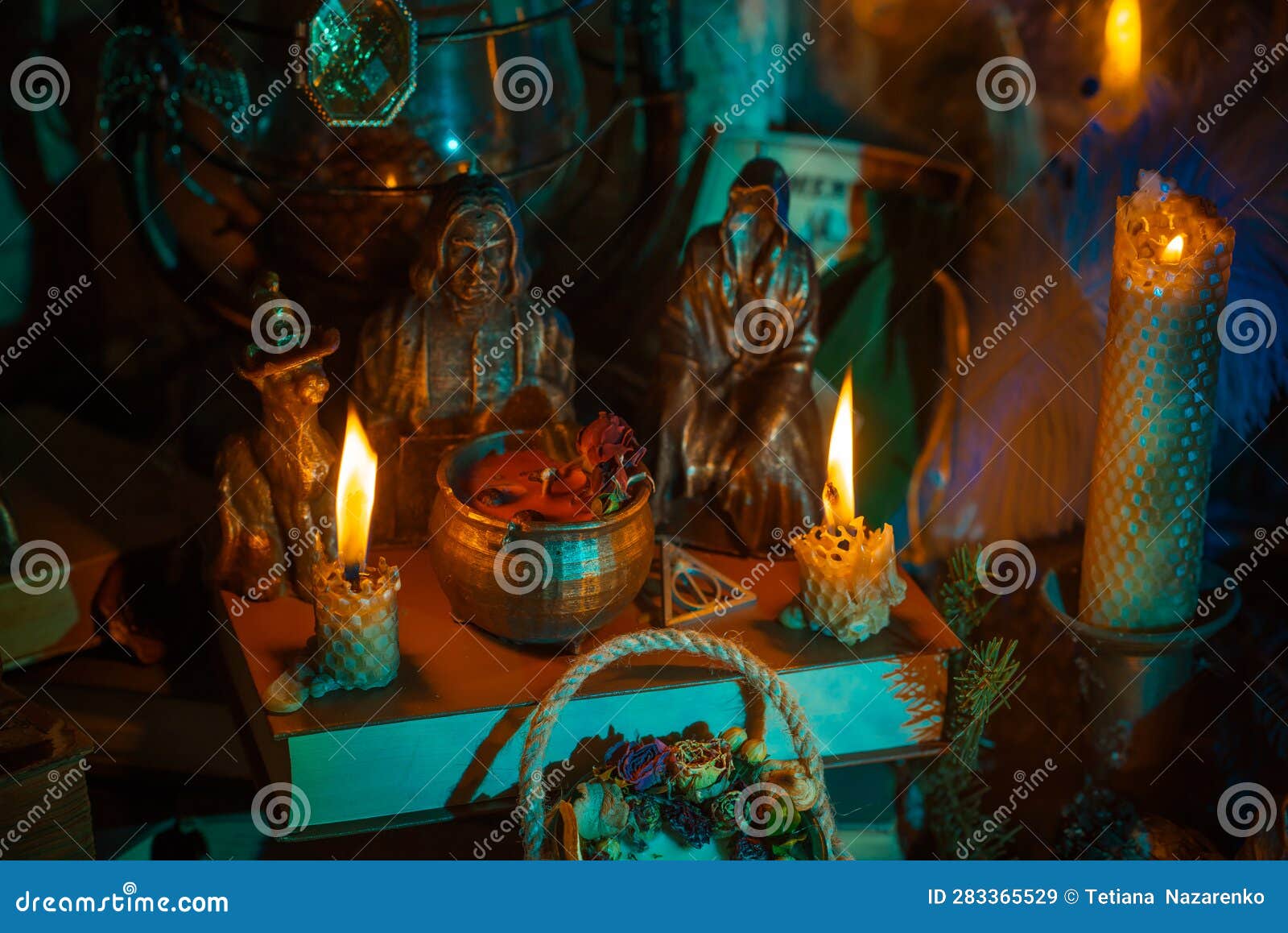 Magical Altar, Old Magic Concept, Spells and Prediction Concept Stock ...