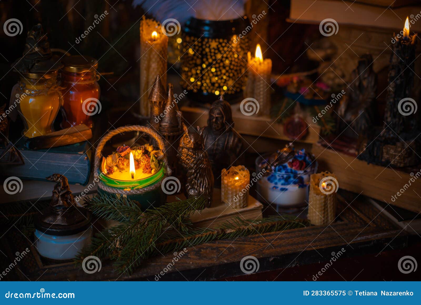 Magical Altar, Old Magic Concept, Spells and Prediction Concept Stock ...