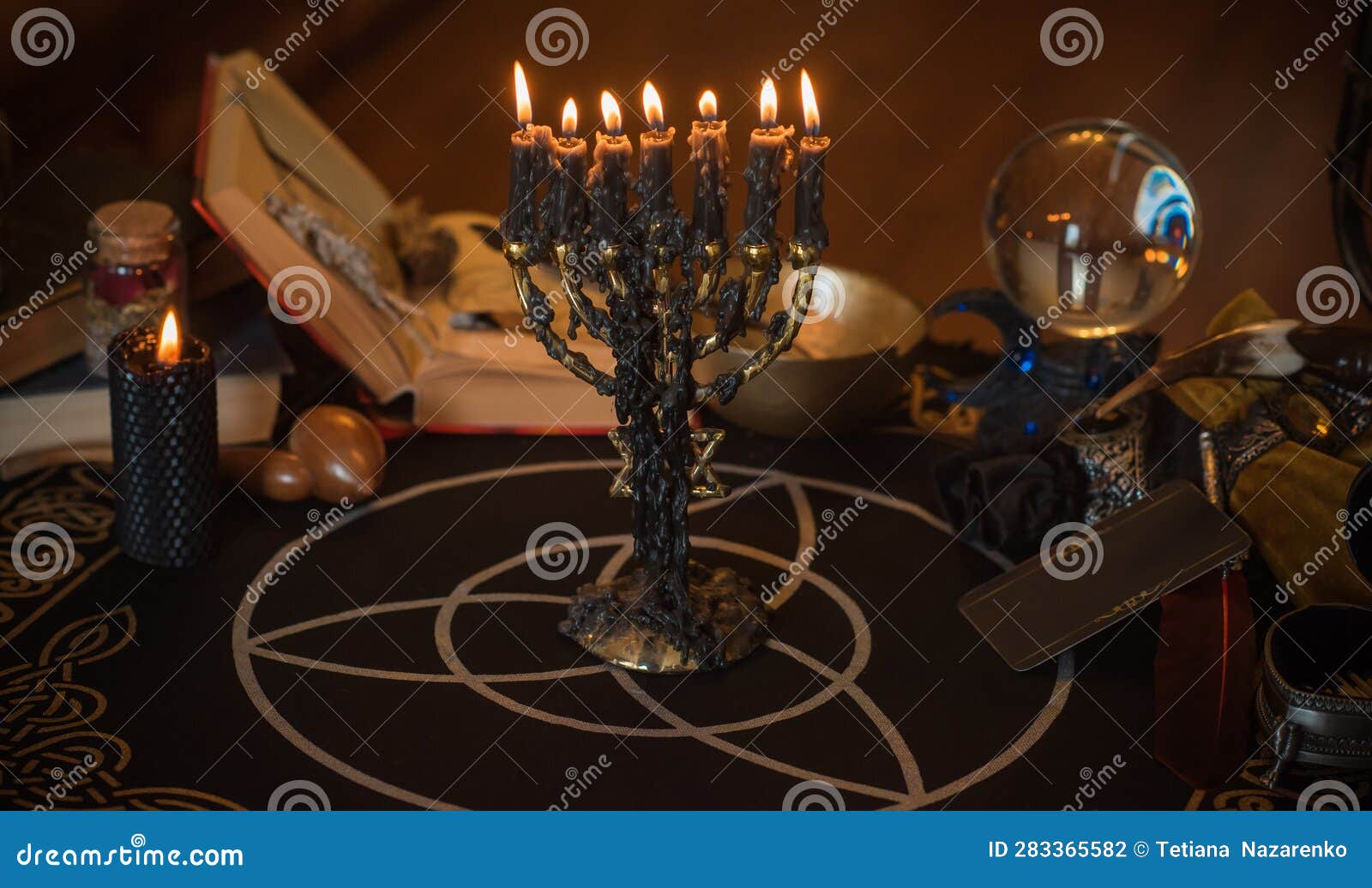 Magical Altar, Old Magic Concept, Spells and Prediction Concept Stock ...