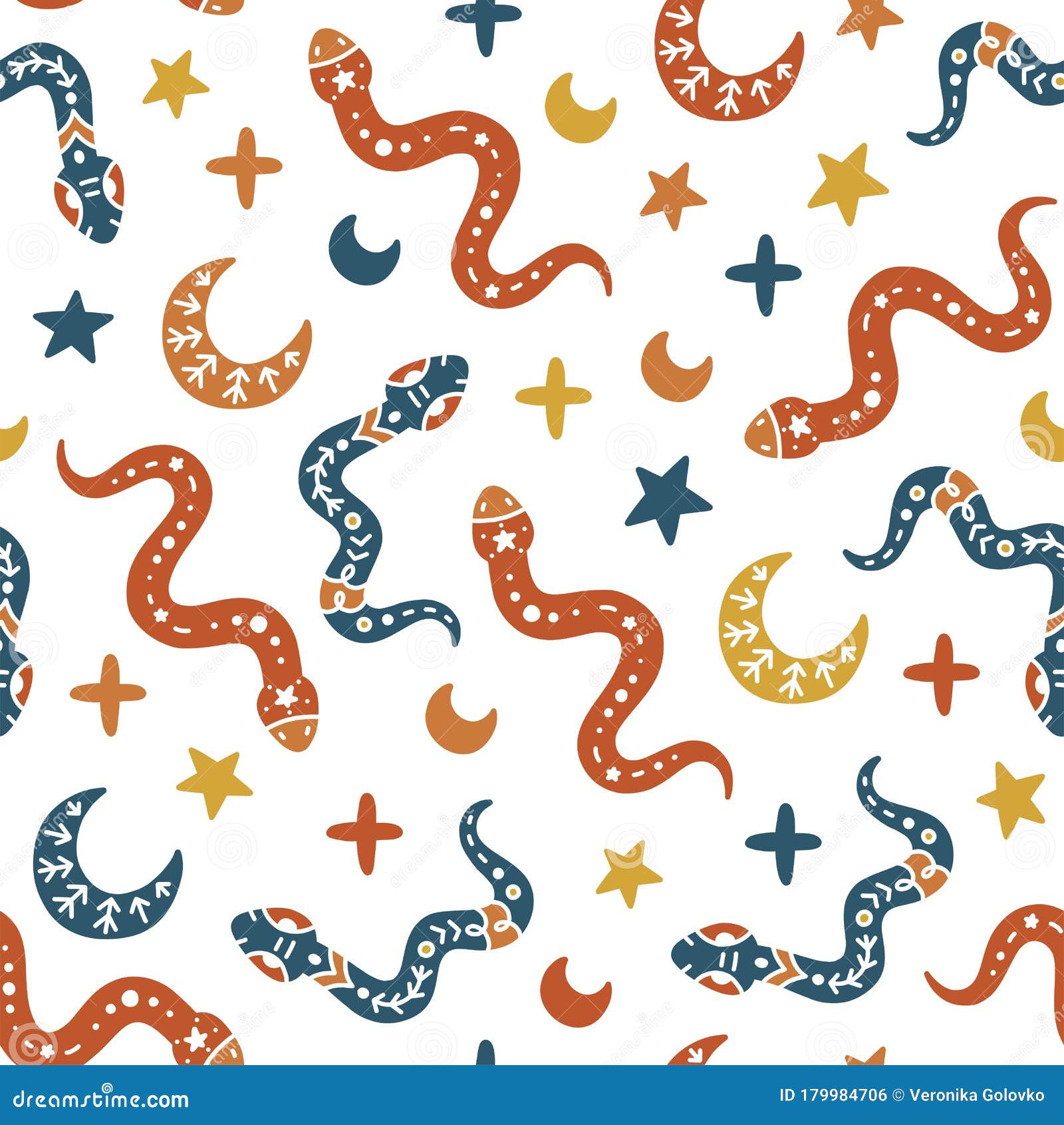 Magical seamless pattern stock vector. Illustration of magician - 179984706