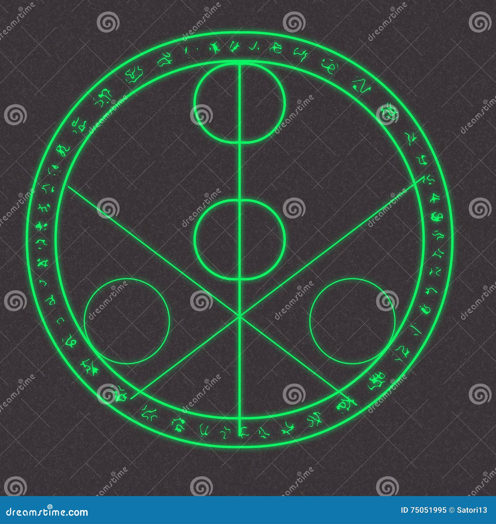 Summon Circle With Pentagram On Center. Runic Words For Calling Demons ... Summon Circle With Pentagram On Center. Runic Words For Calling Demons ...
