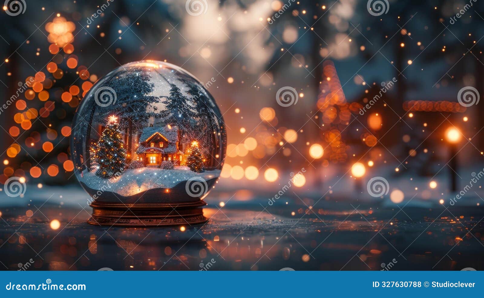 Magical Snow Globe Captivating Winter Wonderland Encased In A Glass ...