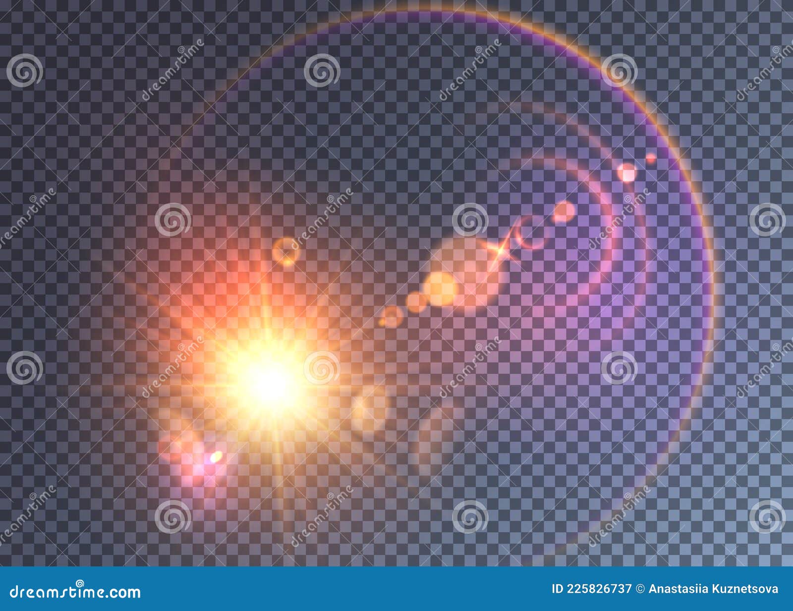 Magical Space Flash Effect with Colorful Halo Stock Vector ...