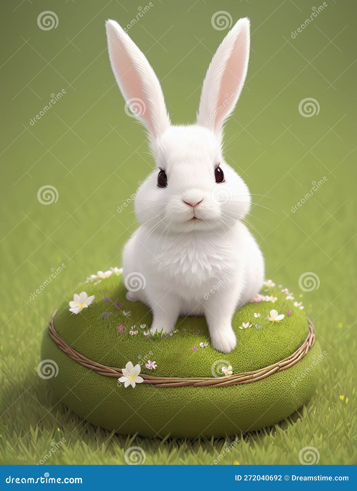 Magical Spring Easter Rabbit Illustration Stock Illustration ...
