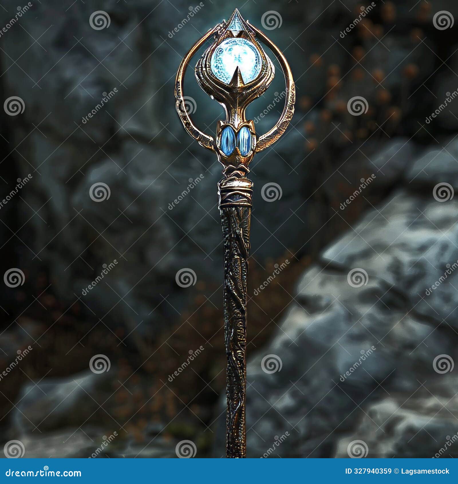 A Magical Staff that Channels the Power of Healing Stock Illustration ...