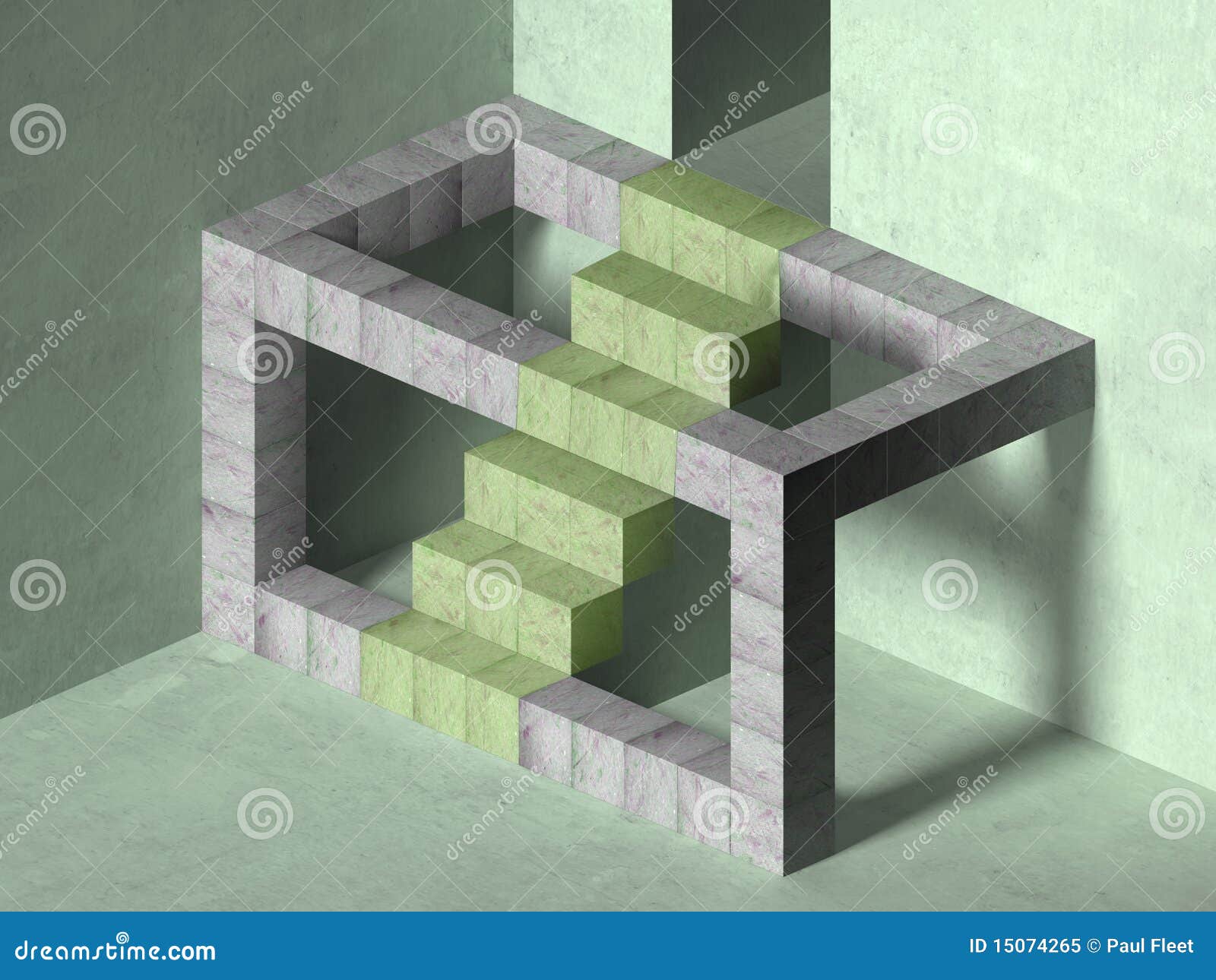 Impossible Staircase, Penrose Stairs Cartoon Vector | CartoonDealer.com ...