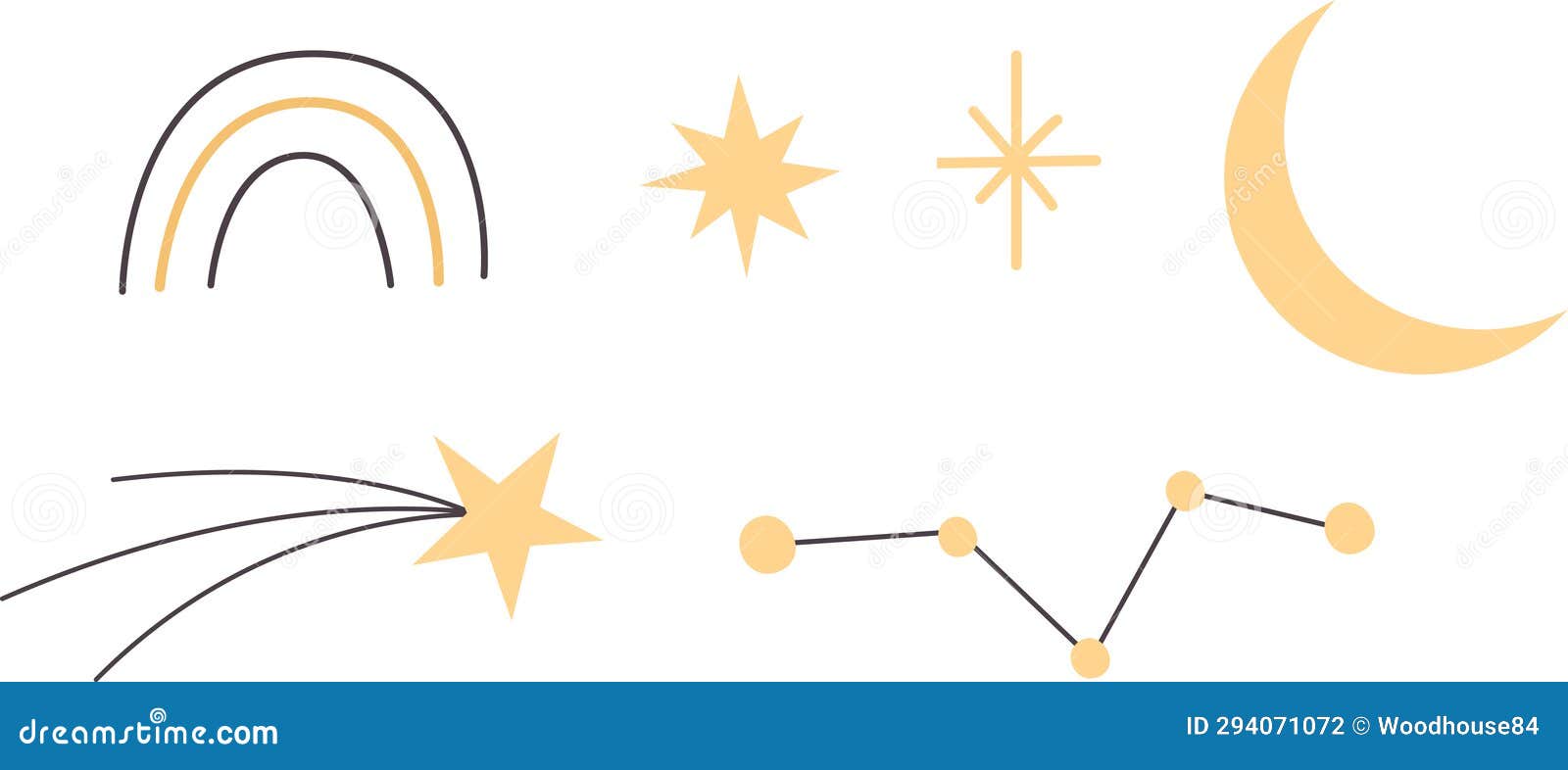 Magical Stars Elements stock vector. Illustration of element - 294071072