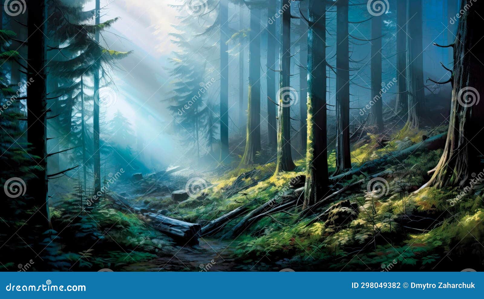 Magical Story of a Mystical Forest Filled with Secrets. Stock ...