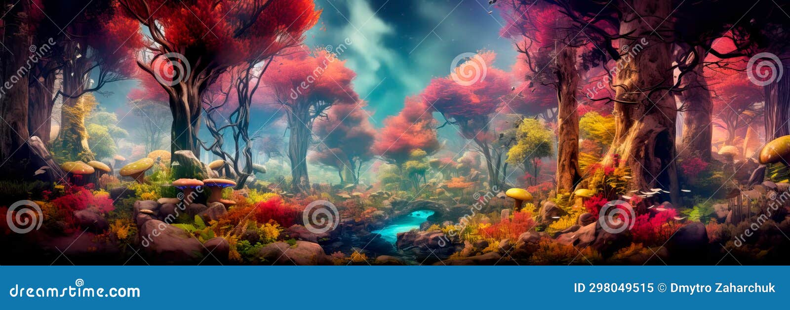 Magical Story of a Mystical Forest Filled with Secrets. Stock ...