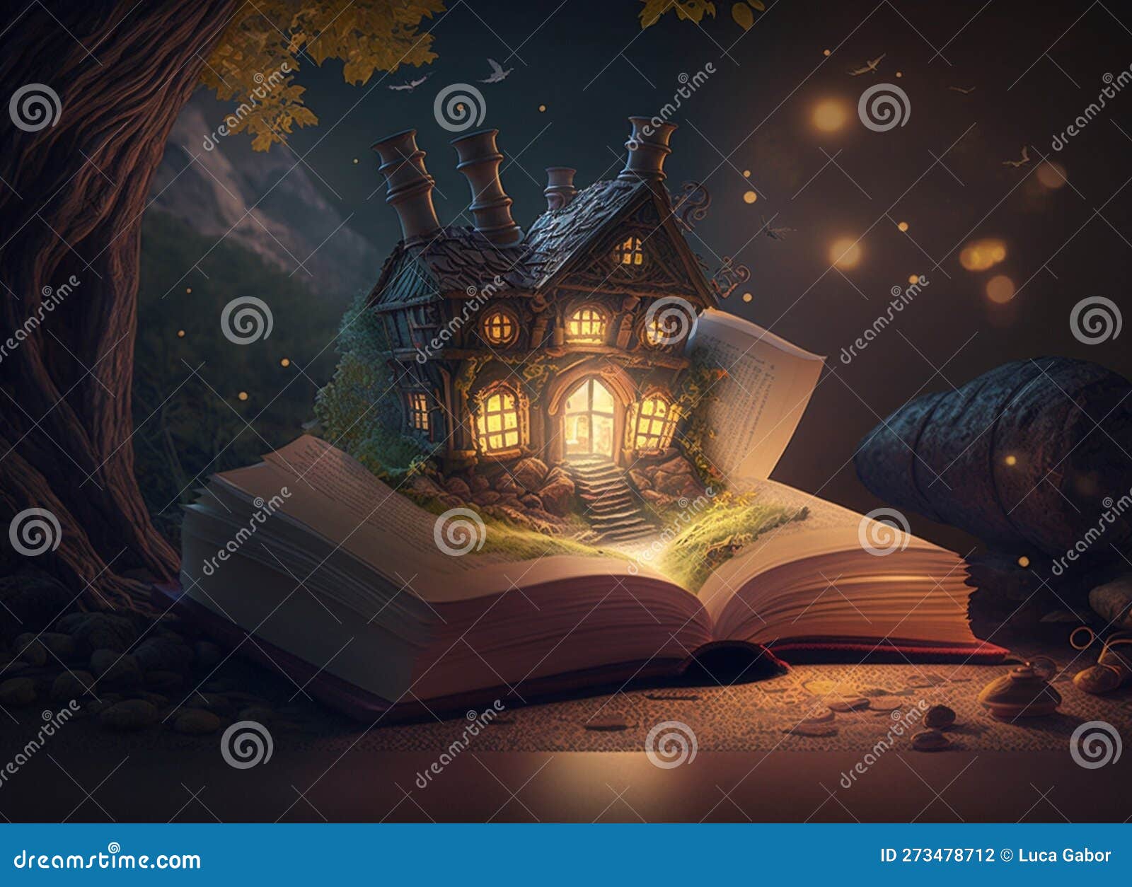 Magical Storybook Illustration 库存例证 - 插画 包括有 庭院, 森林: 273478712