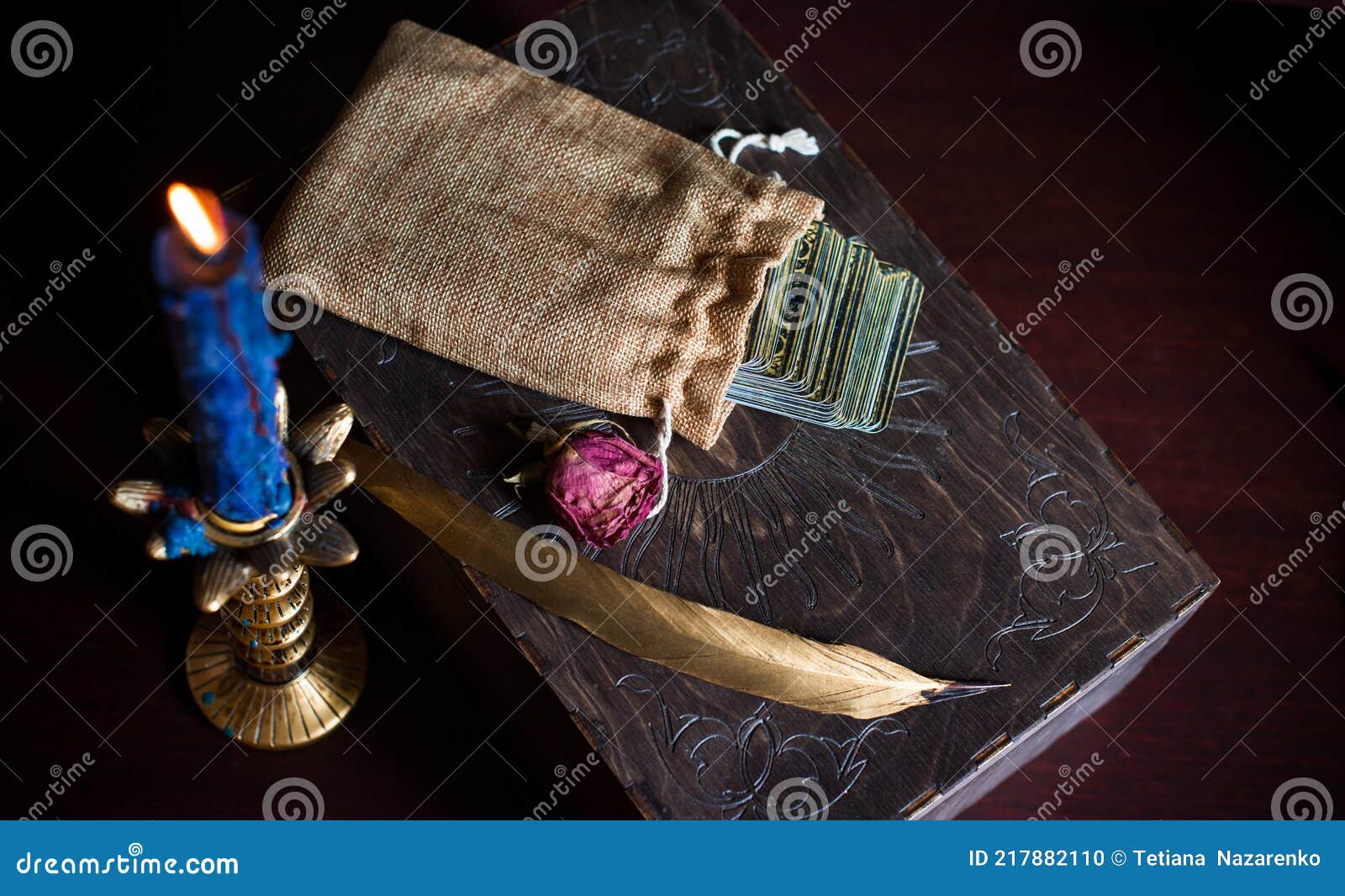 Magical Stuff on a Table, Esoteric Concept Stock Photo - Image of ...