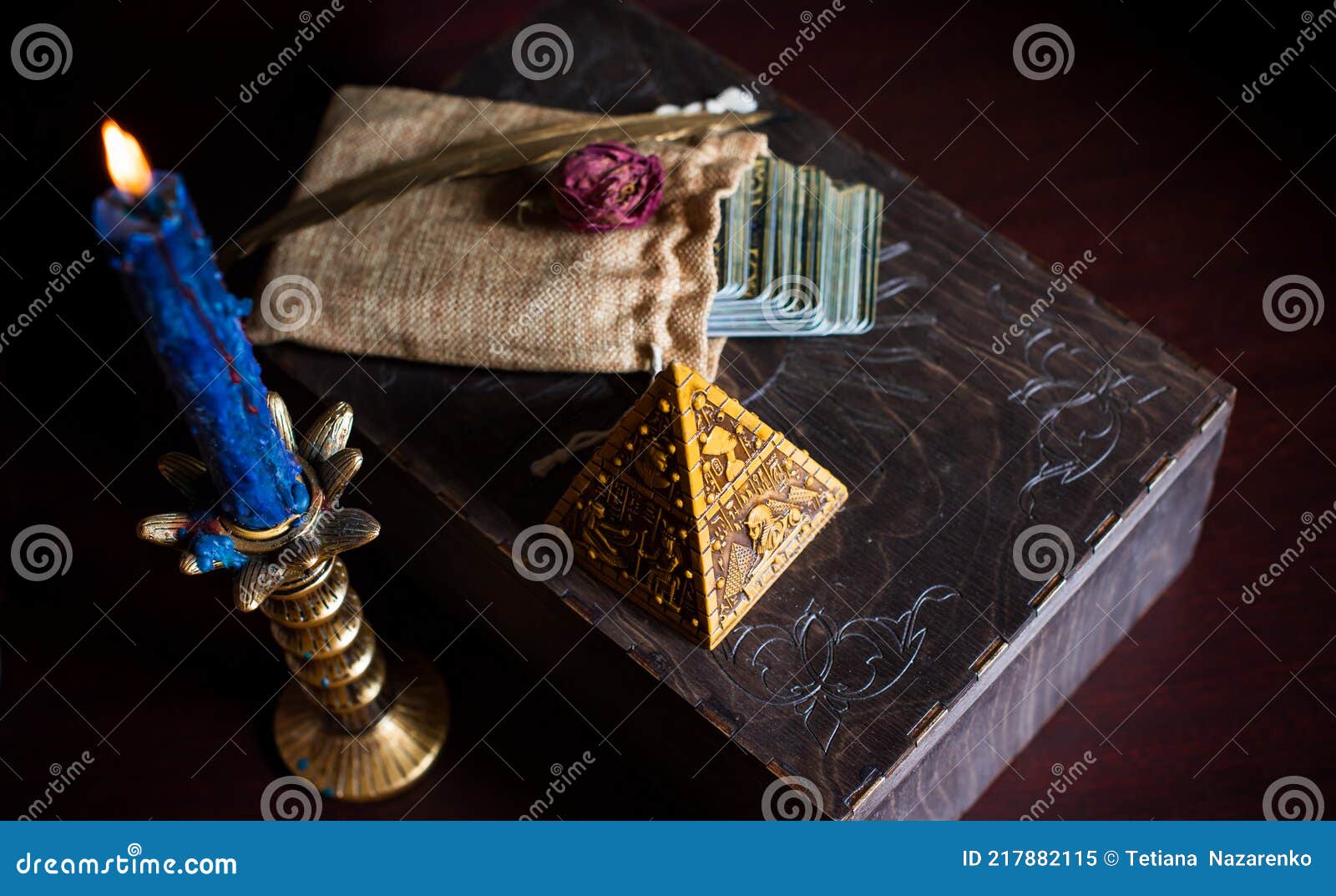Magical Stuff on a Table, Esoteric Concept Stock Image - Image of ...