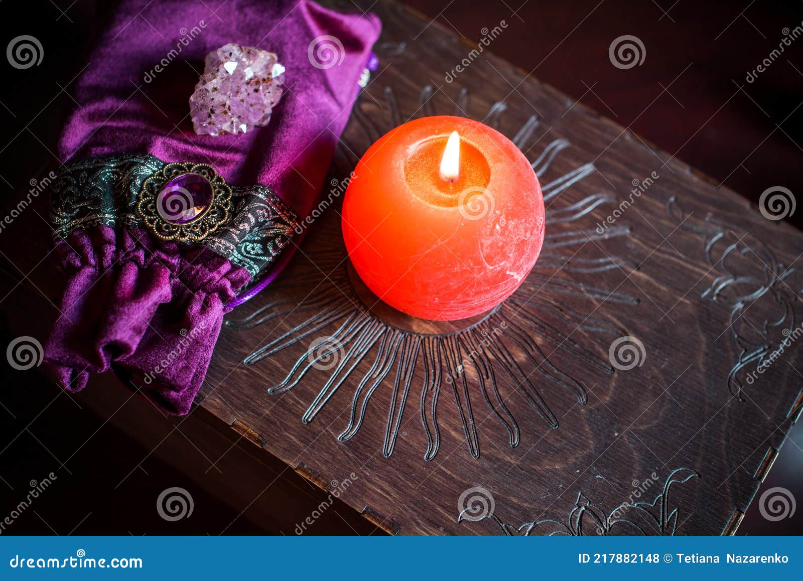 Magical Stuff on a Table, Esoteric Concept Stock Photo - Image of ...