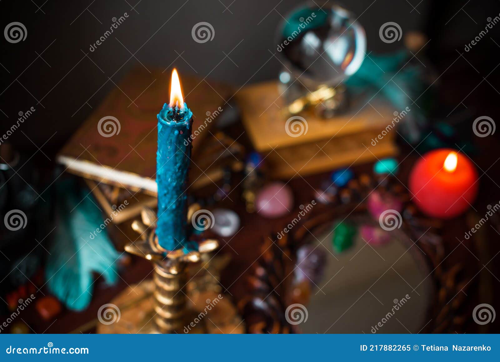 Magical Stuff on a Table, Esoteric Concept Stock Image - Image of ...