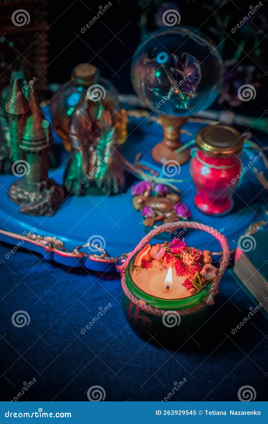 Magical Stuff on a Table. Esoteric Concept Stock Image - Image of ...