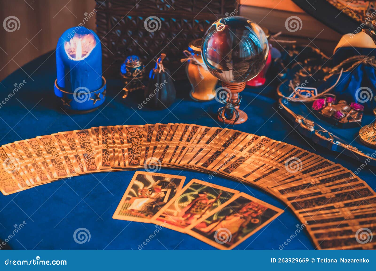 Magical Stuff on a Table. Esoteric Concept Stock Image - Image of ...