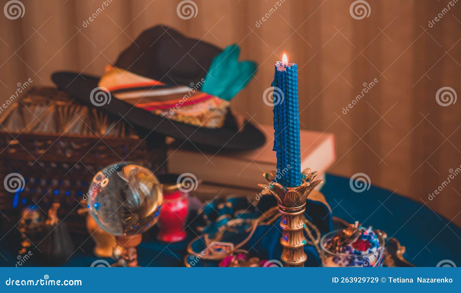 Magical Stuff on a Table. Esoteric Concept Stock Image - Image of ...