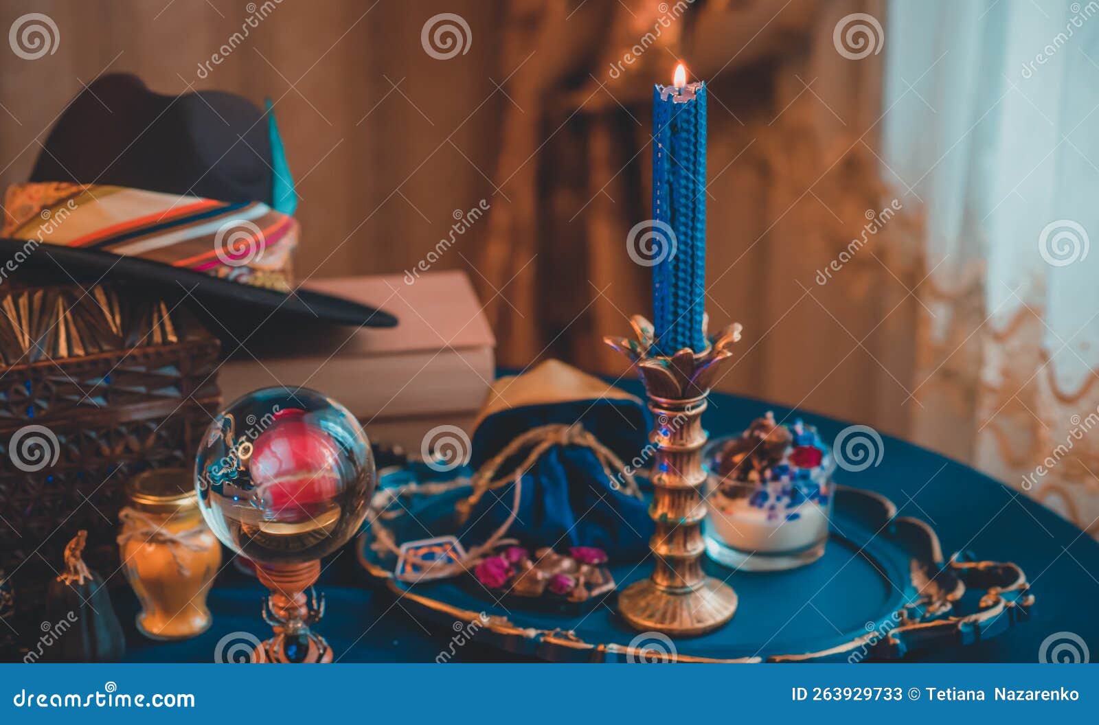 Magical Stuff on a Table. Esoteric Concept Stock Image - Image of ...