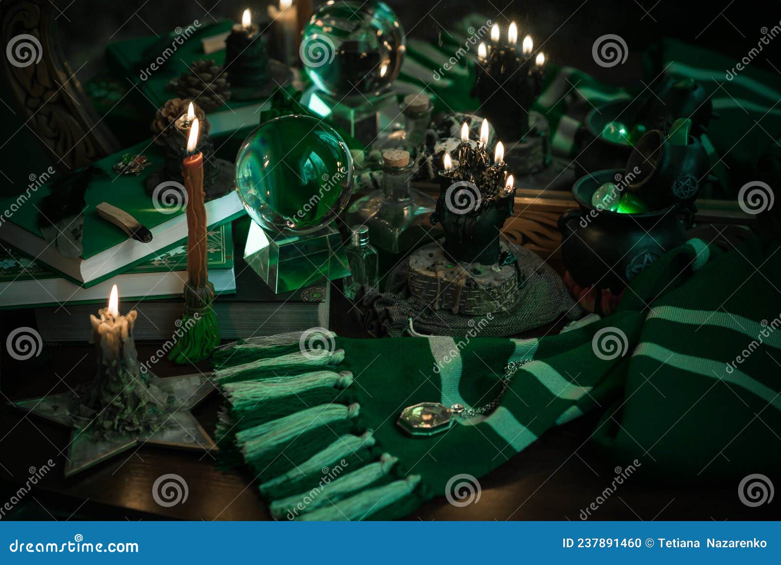 Magical Stuff on a Table, Wizard and Magic Concept Stock Photo - Image ...