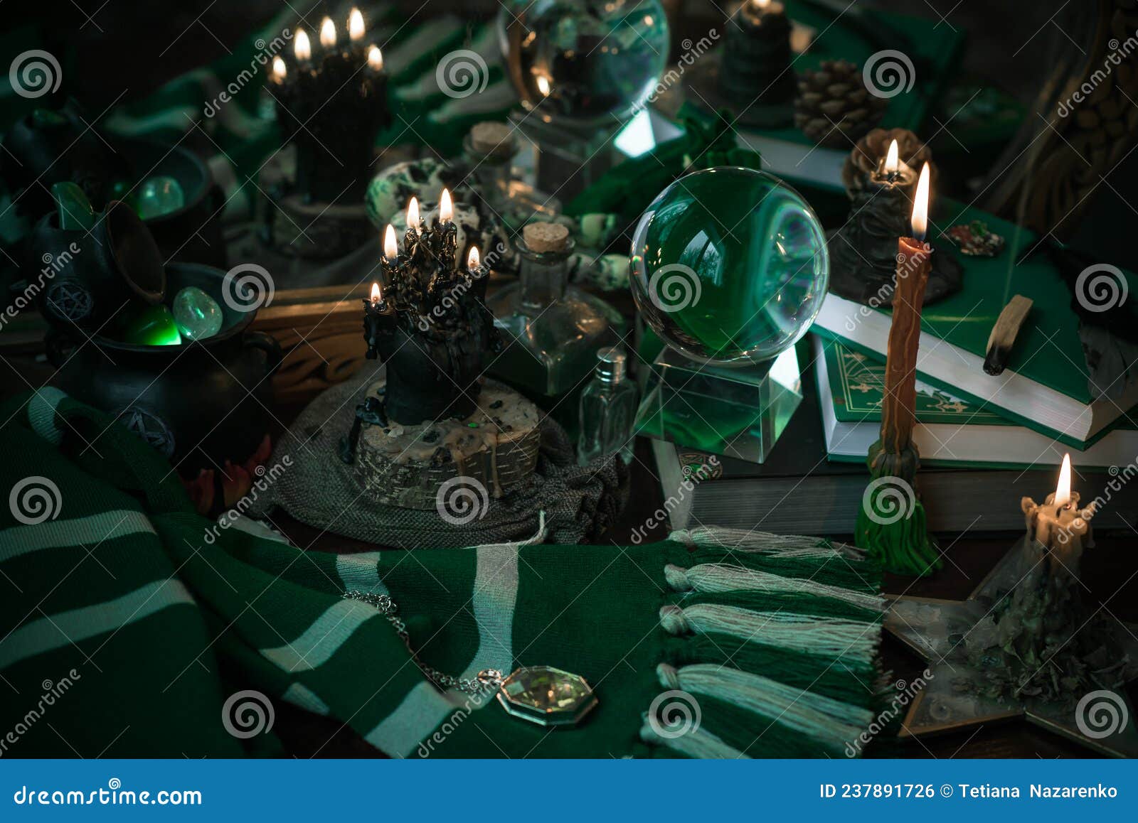 Magical Stuff on a Table, Wizard and Magic Concept Stock Photo - Image ...