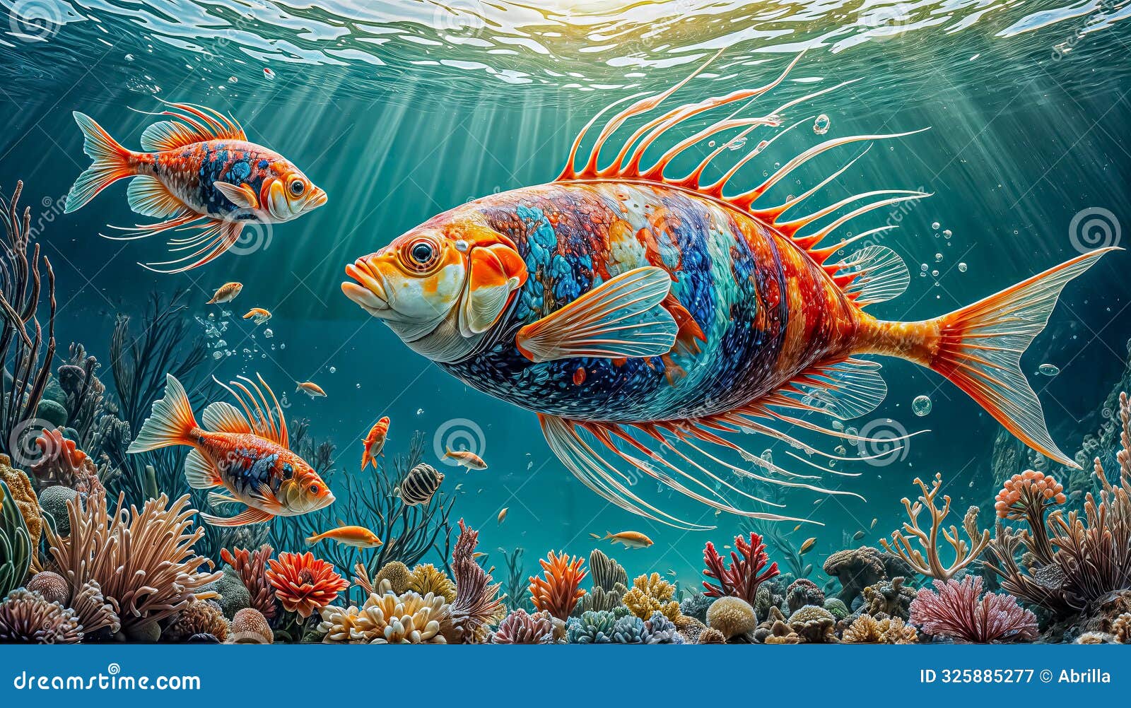 A Magical Tale of Tropical Fish Close-up Stock Image - Image of wisdom ...