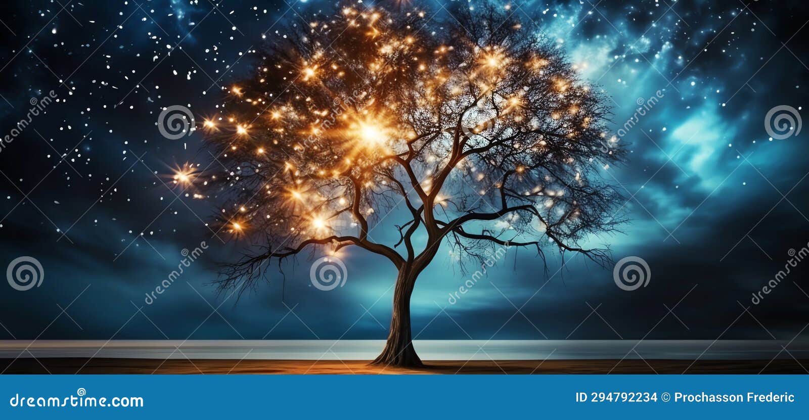 Magical Tree Concept, AI Generated Stock Illustration - Illustration of ...