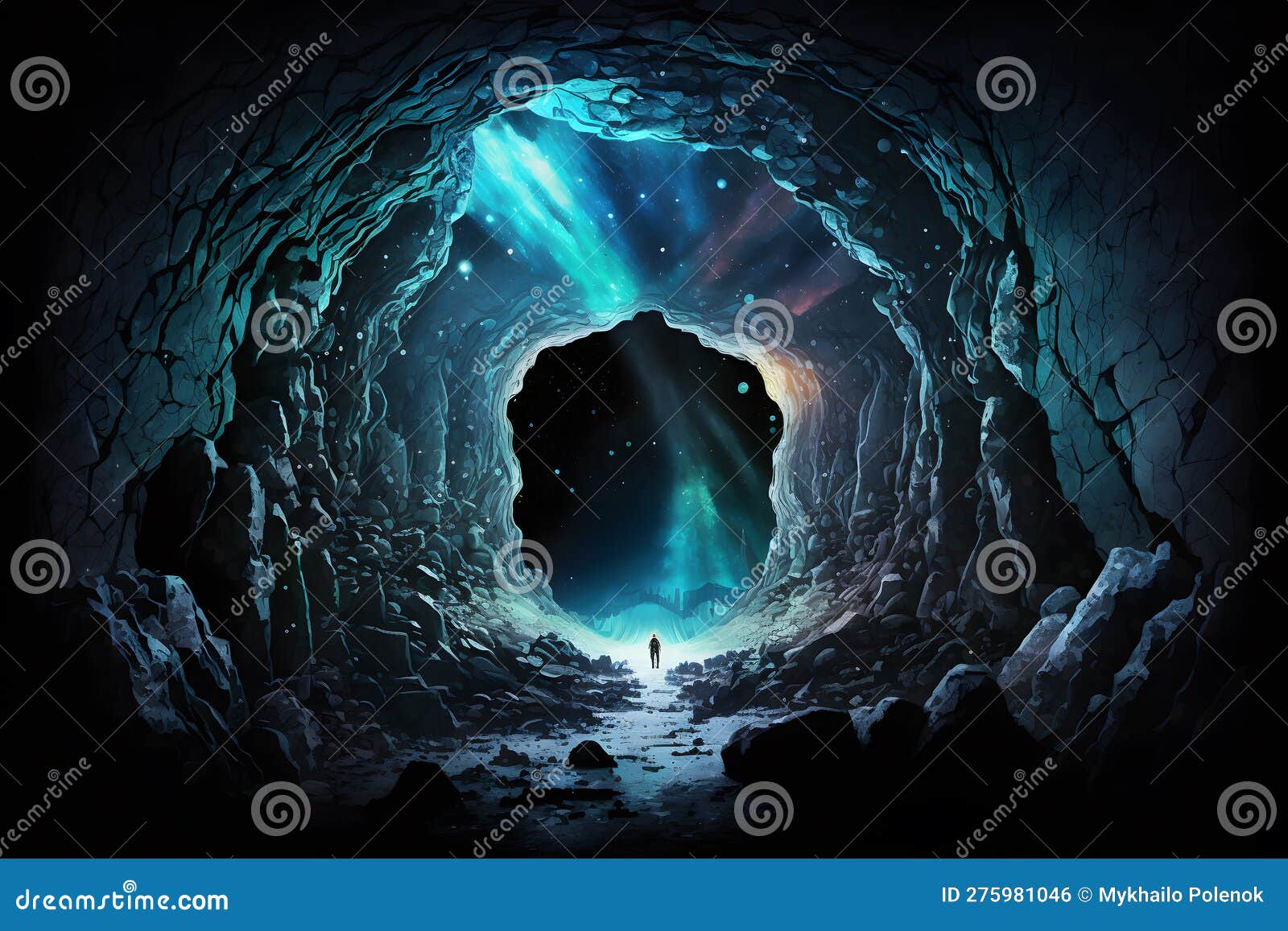 A Magical Tunnel Leading into Outer Space. Neural Network AI Generated ...