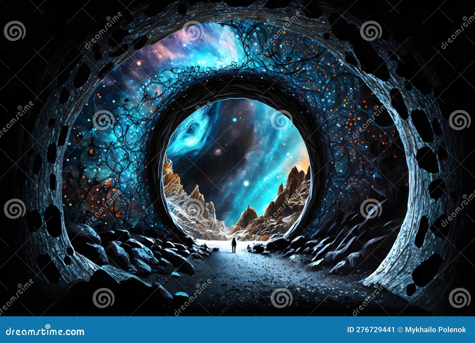 A Magical Tunnel Leading into Outer Space. Neural Network AI Generated ...