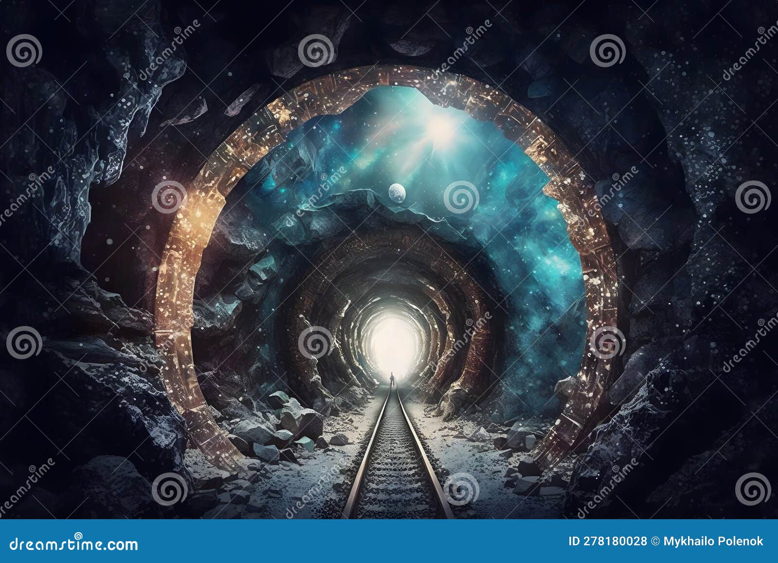 A Magical Tunnel Leading into Outer Space. Neural Network AI Generated ...