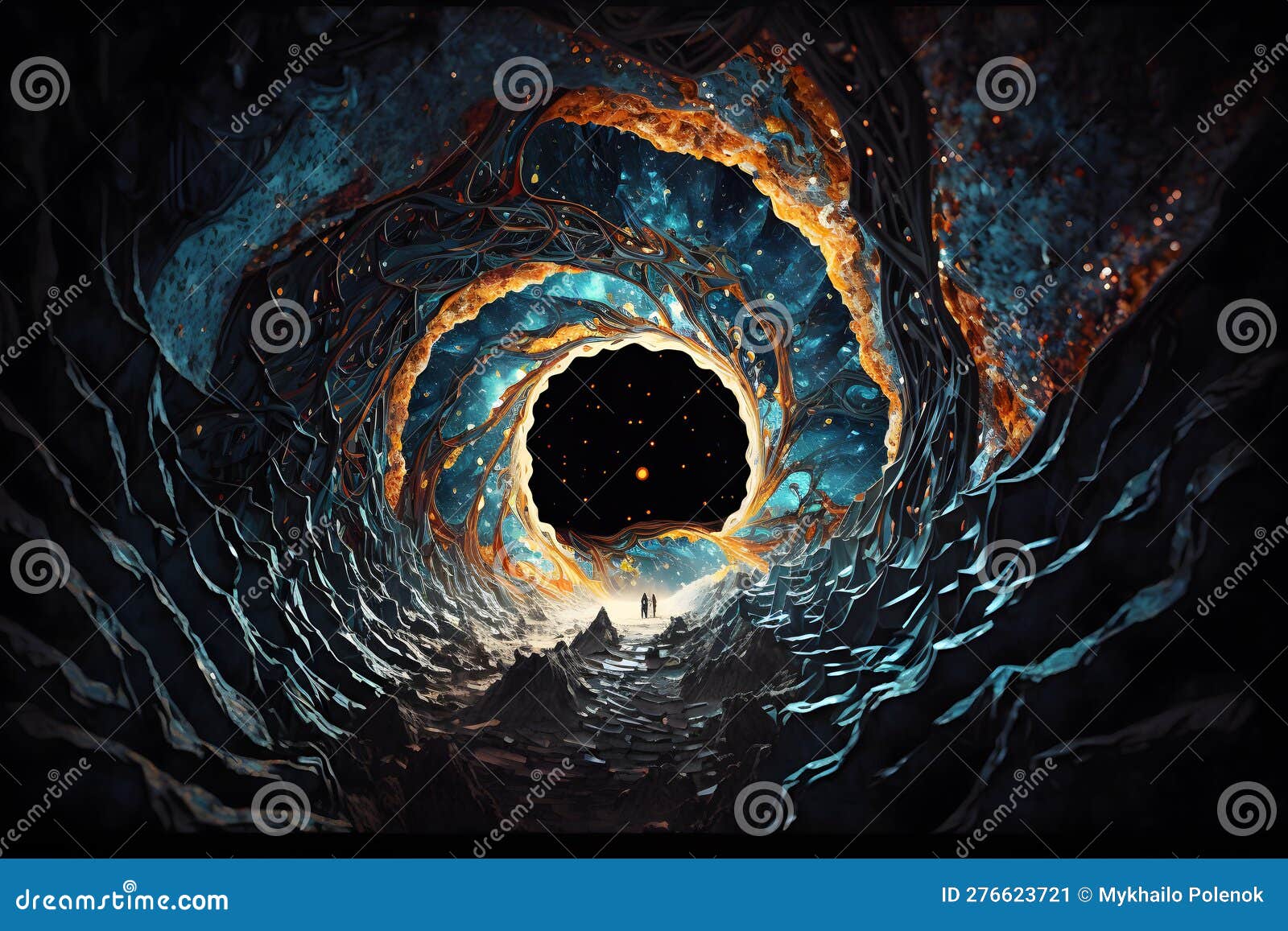 A Magical Tunnel Leading into Outer Space. Neural Network AI Generated ...