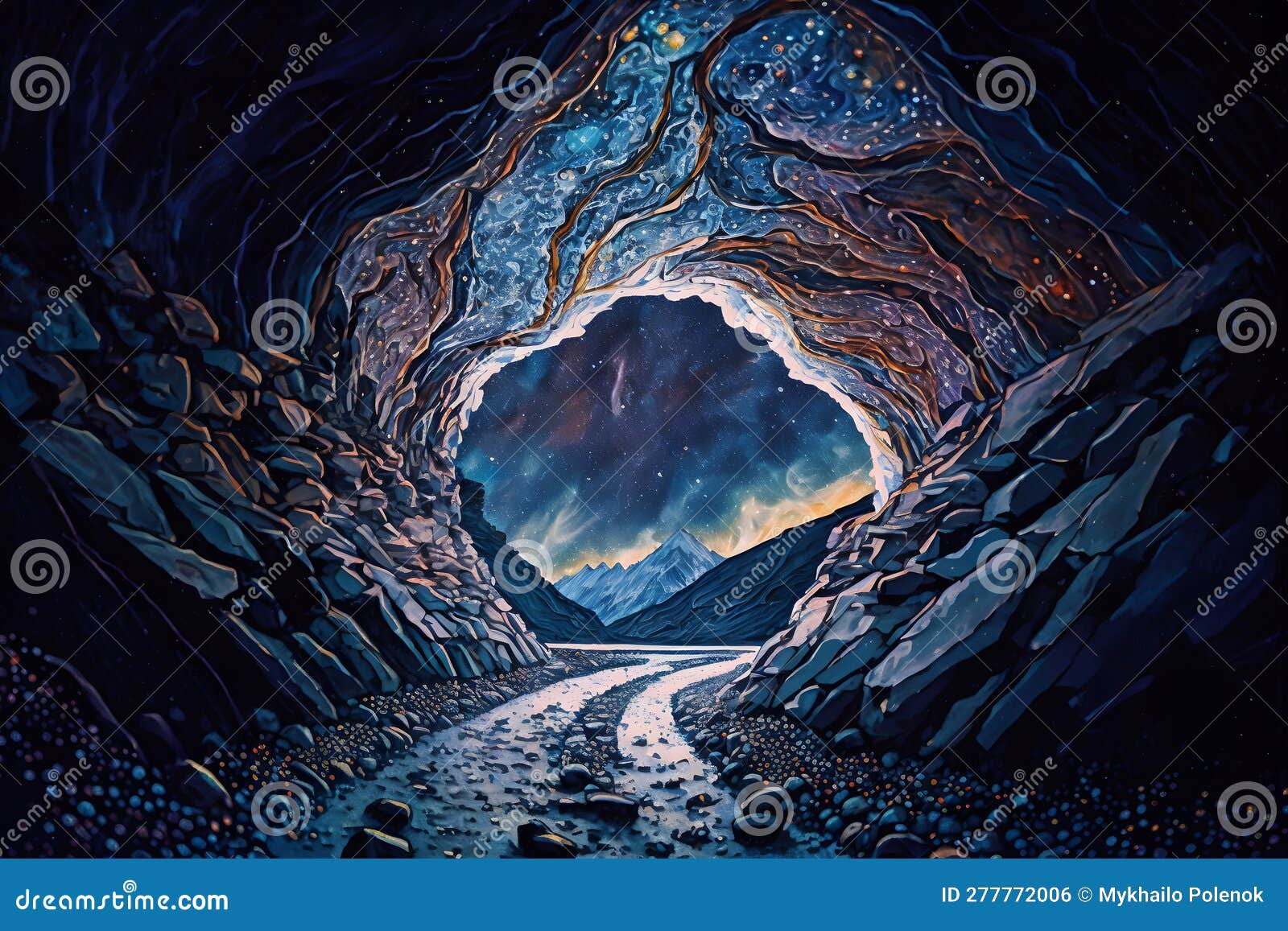 A Magical Tunnel Leading into Outer Space. Neural Network AI Generated ...