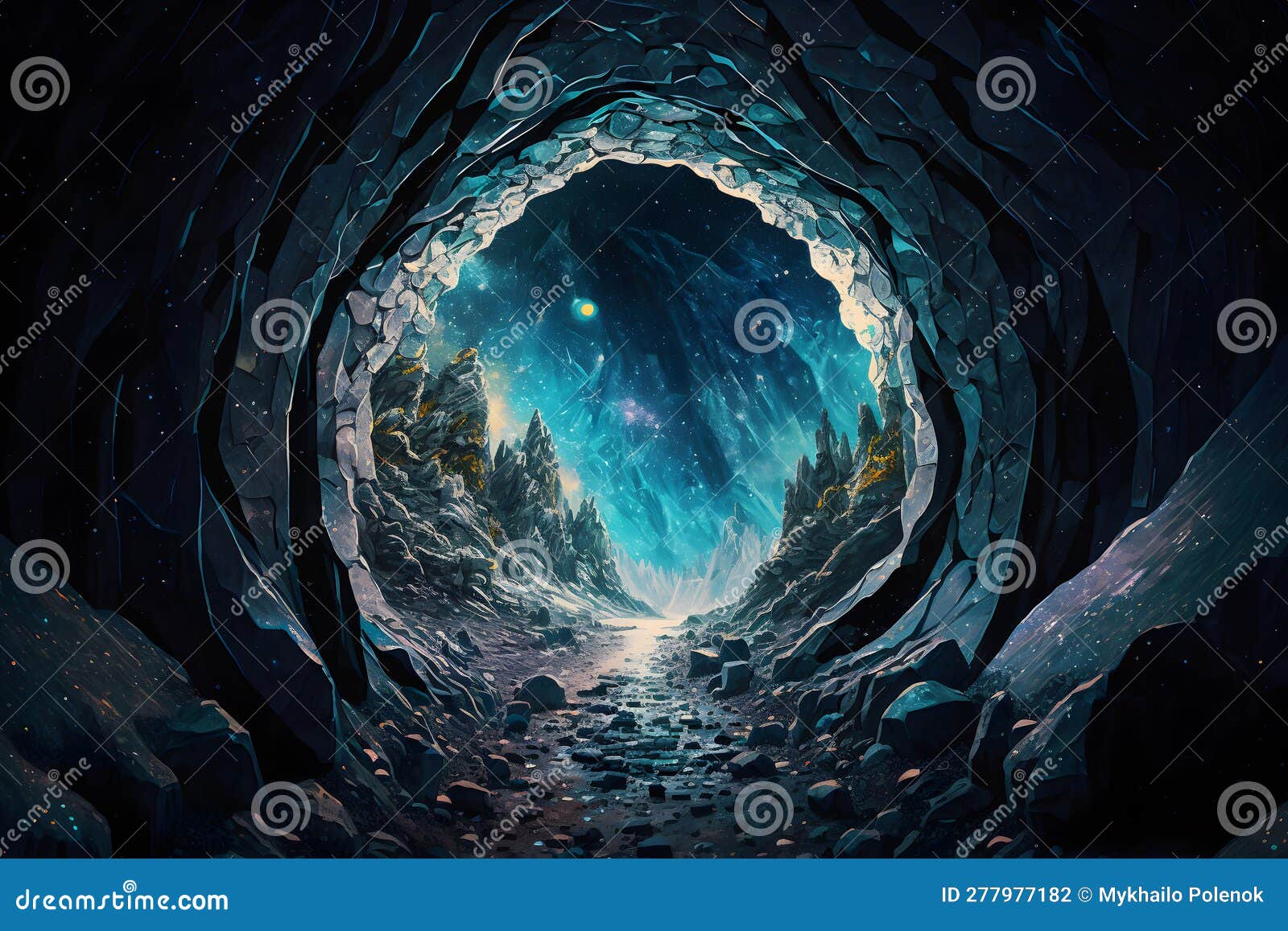 A Magical Tunnel Leading into Outer Space. Neural Network AI Generated ...