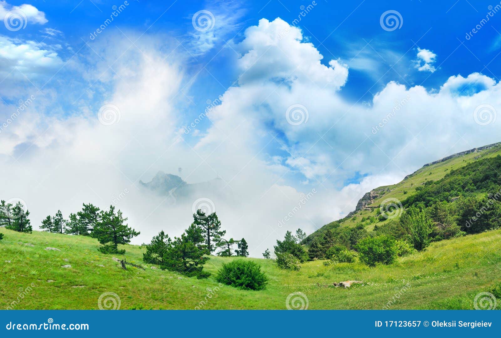 Magical View from the Mountains To the Valley Stock Image - Image of ...